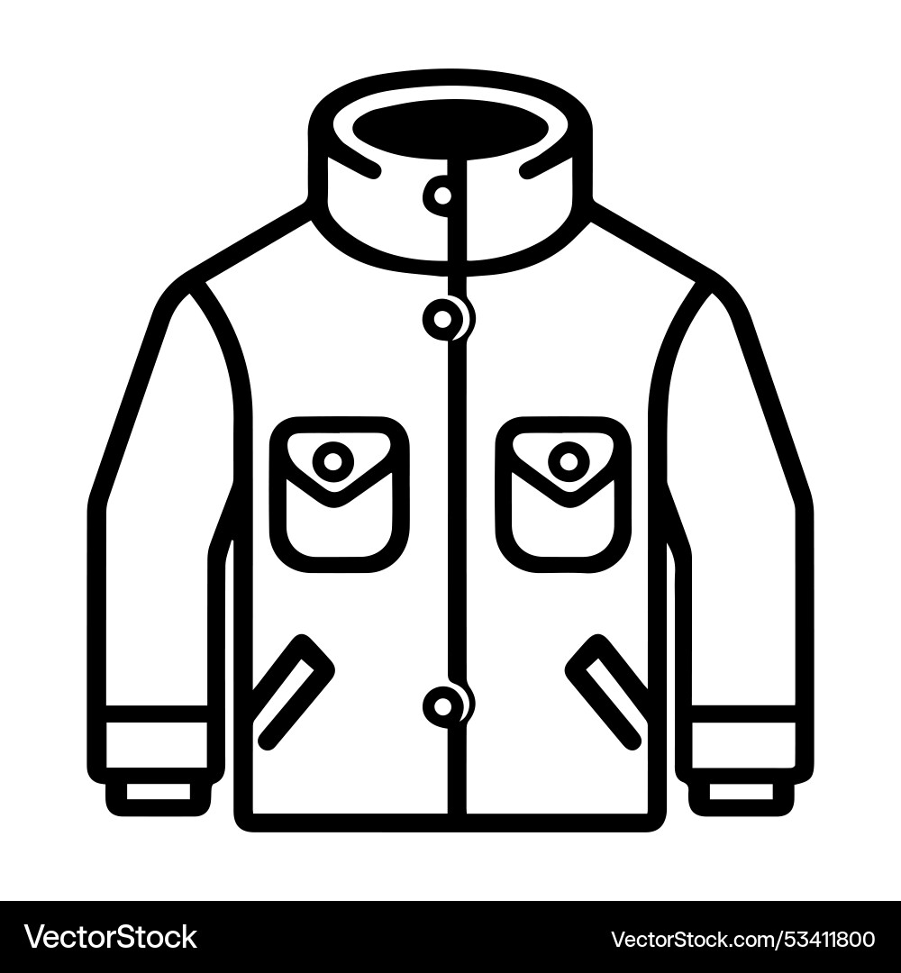 Jacket icon or modern line symbol art Royalty Free Vector
