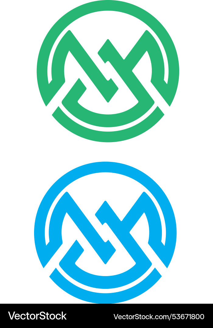 Ww logo mini design round Royalty Free Vector Image