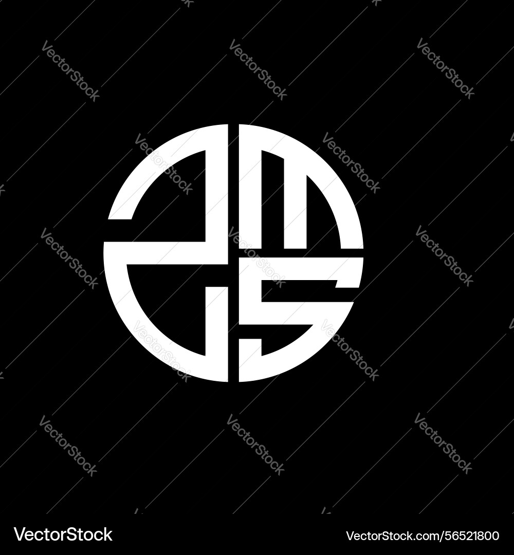 Zms logo icon monogram zmsletter Royalty Free Vector Image