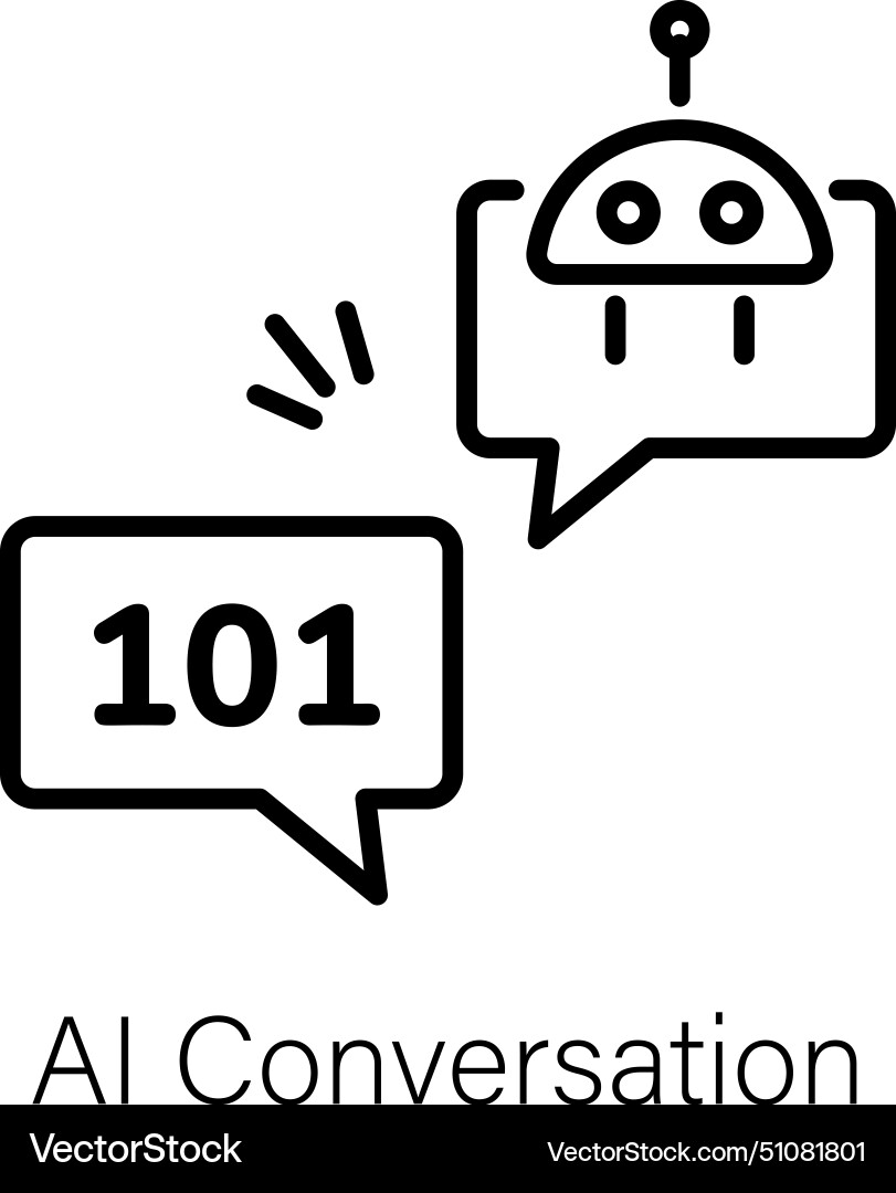 Ai conversation Royalty Free Vector Image - VectorStock