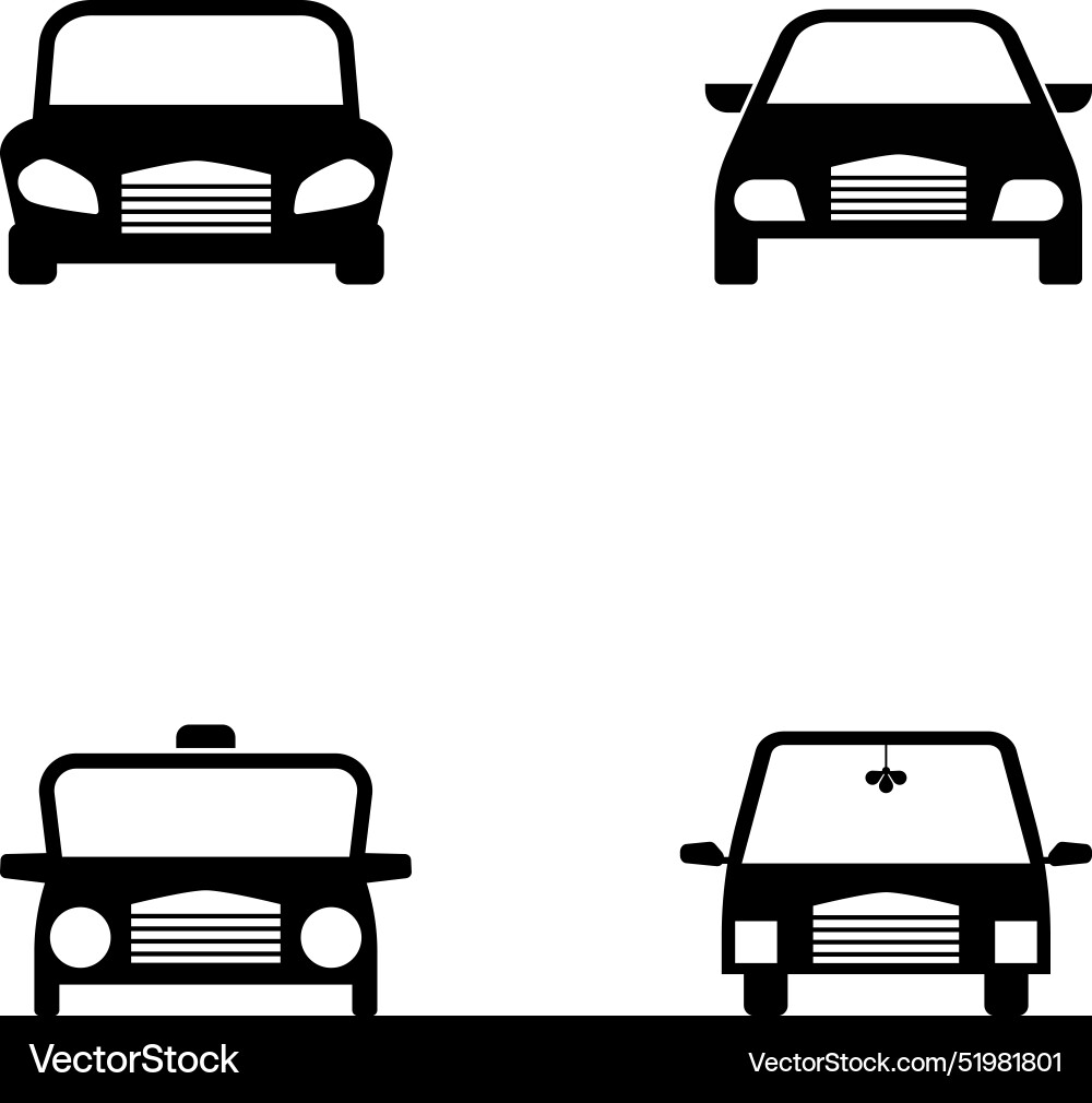 Car icon set Royalty Free Vector Image - VectorStock