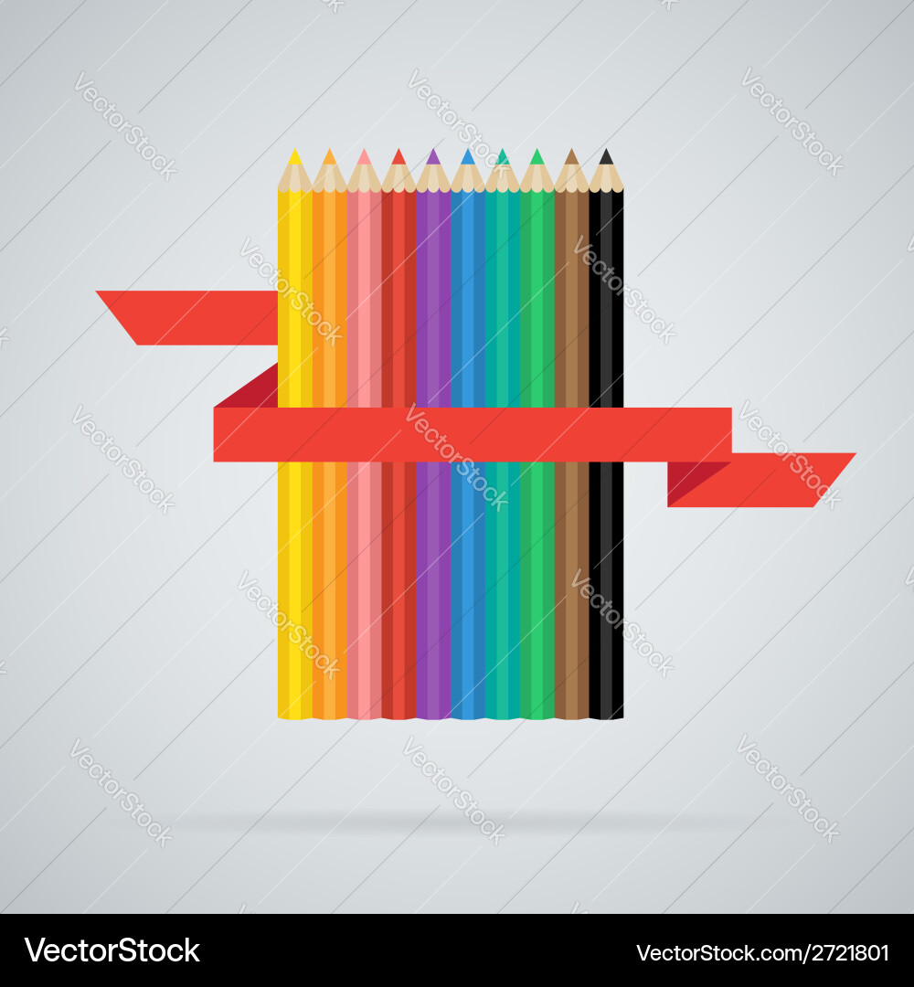 Colored pencils Royalty Free Vector Image - VectorStock