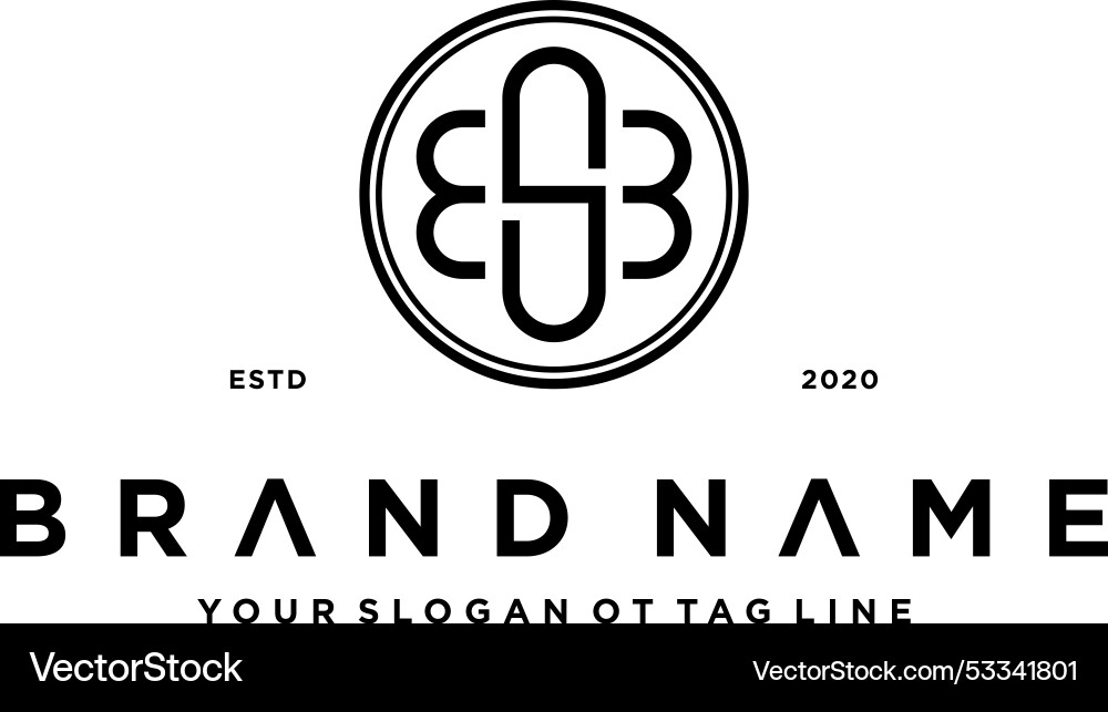Creative letter esb logo design concept Royalty Free Vector