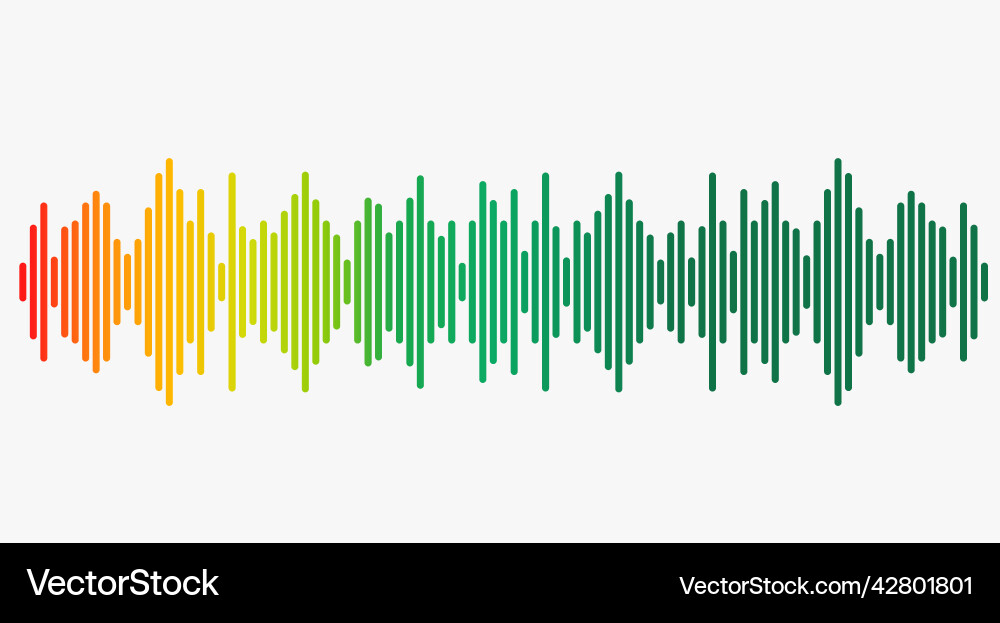 Different color sound waves Royalty Free Vector Image