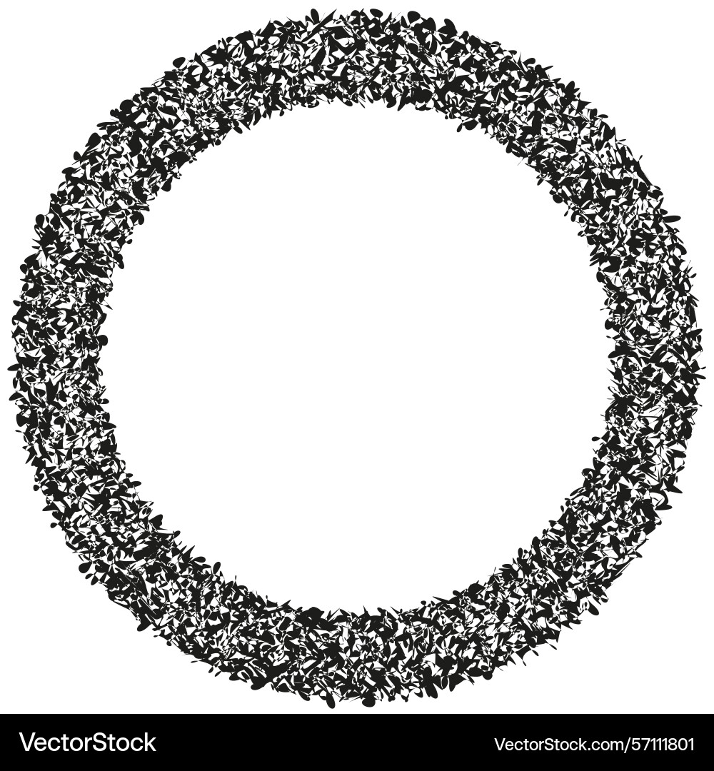 Dotted circle frame textured border geometric Vector Image