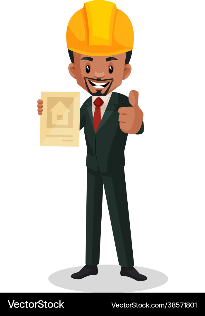 Engineer cartoon character Royalty Free Vector Image