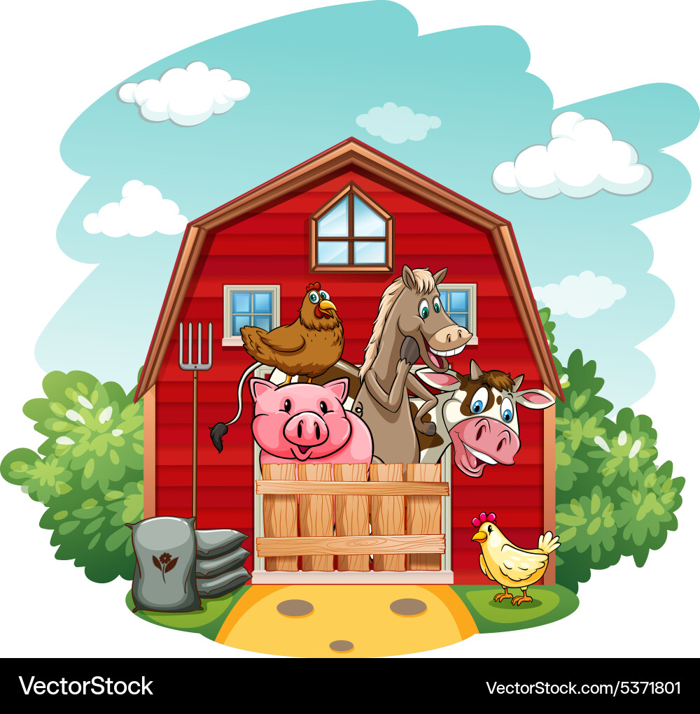 Farmhouse Royalty Free Vector Image - VectorStock