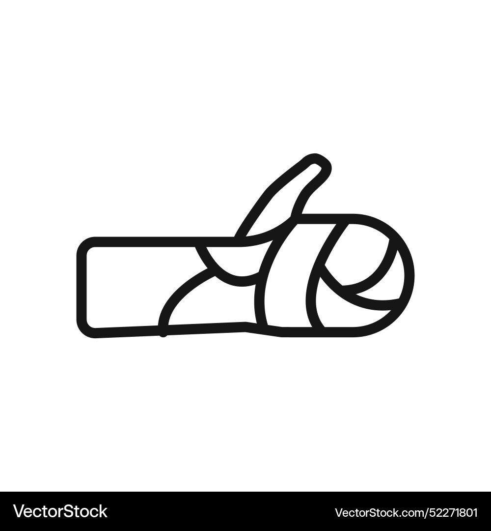 Hand accident icon black line art logo Royalty Free Vector