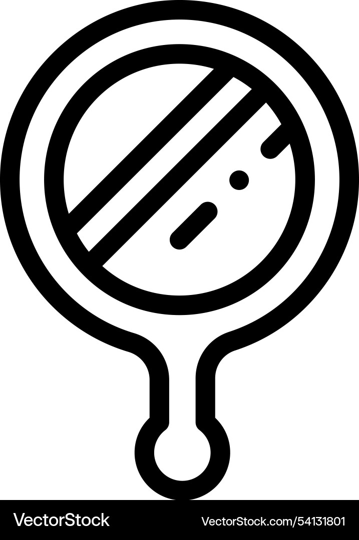 Hand mirror icon thin linear style design Vector Image