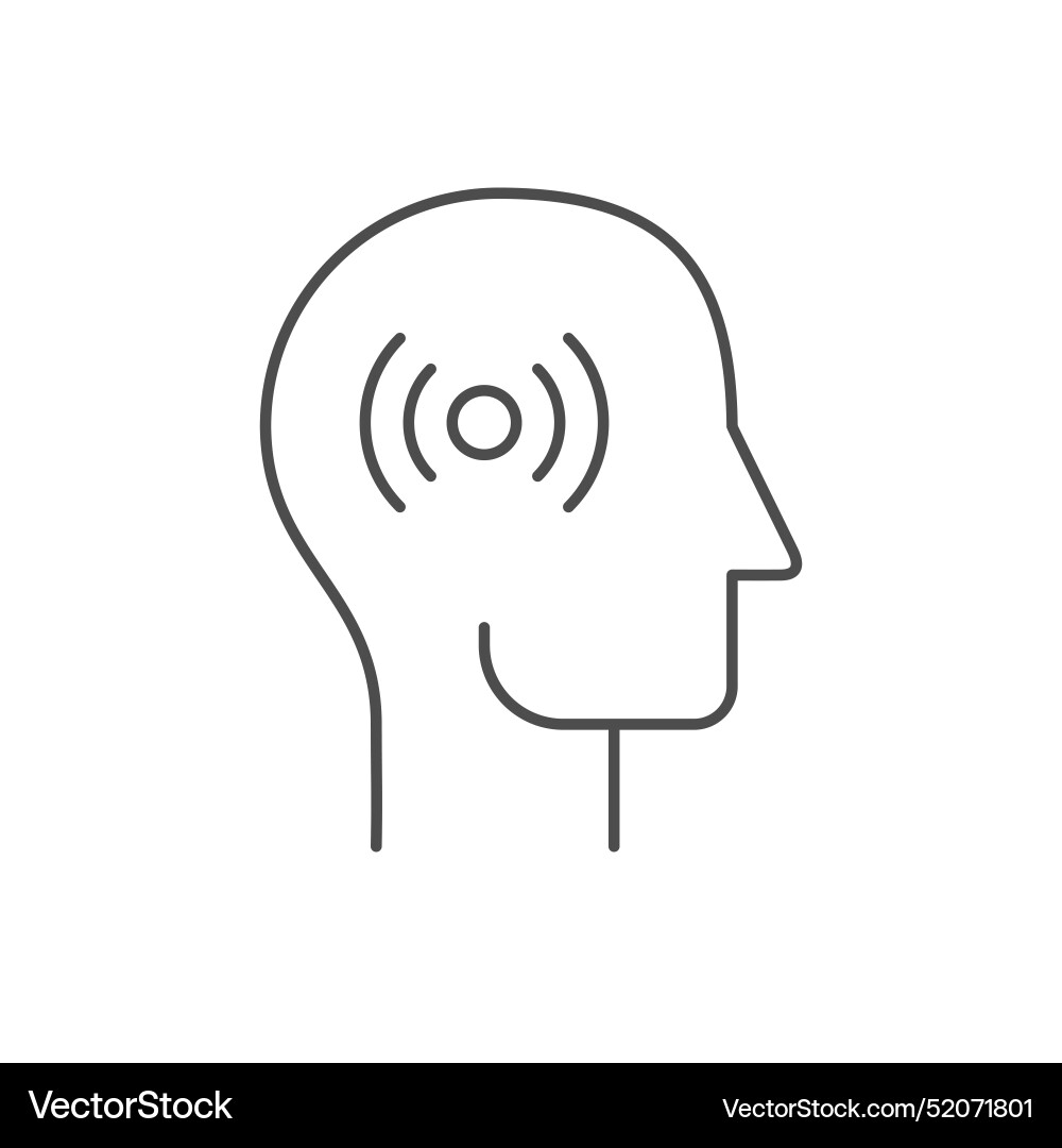 Headache location line outline icon Royalty Free Vector Headache location line outline icon Royalty Free Vector