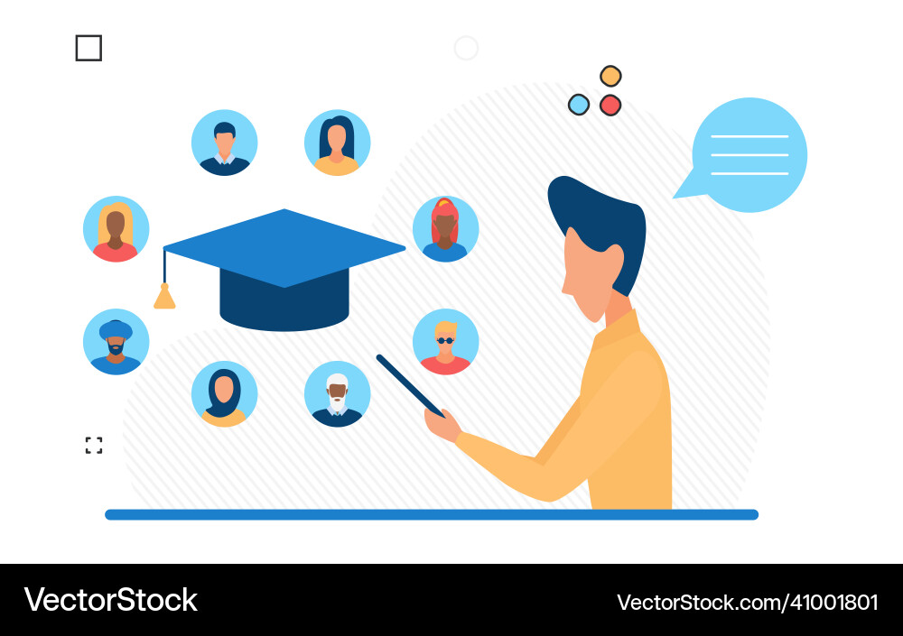 International Graduate Students Royalty Free Vector Image