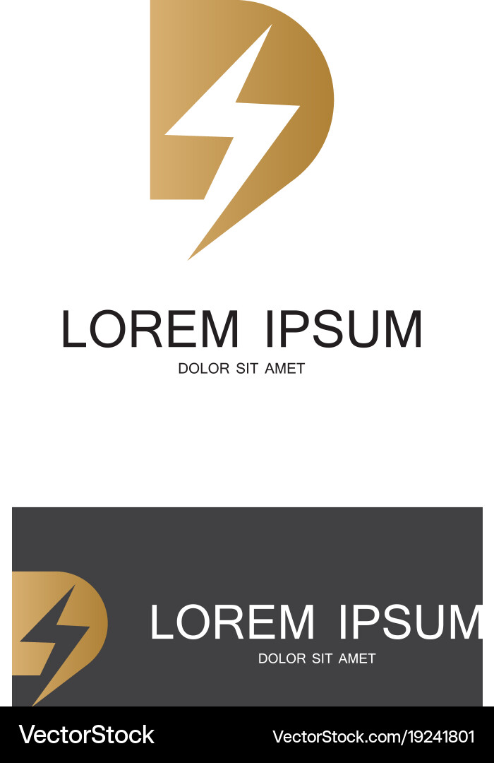 Letter d energy logo Royalty Free Vector Image