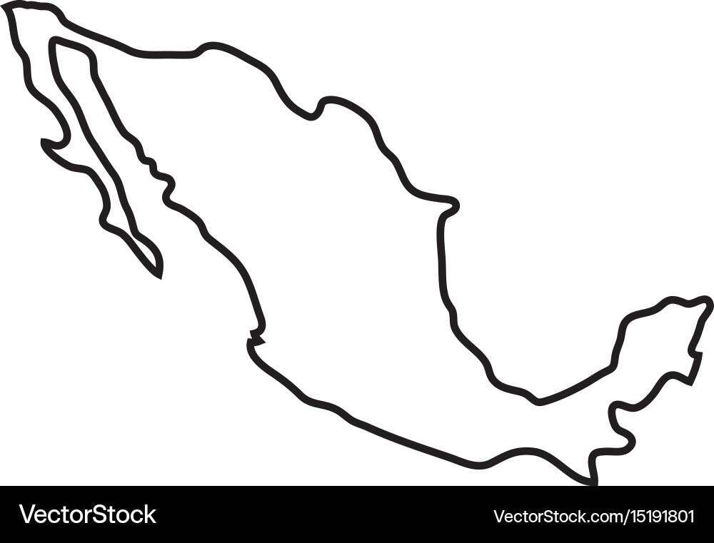 Mexico country map Royalty Free Vector Image - VectorStock