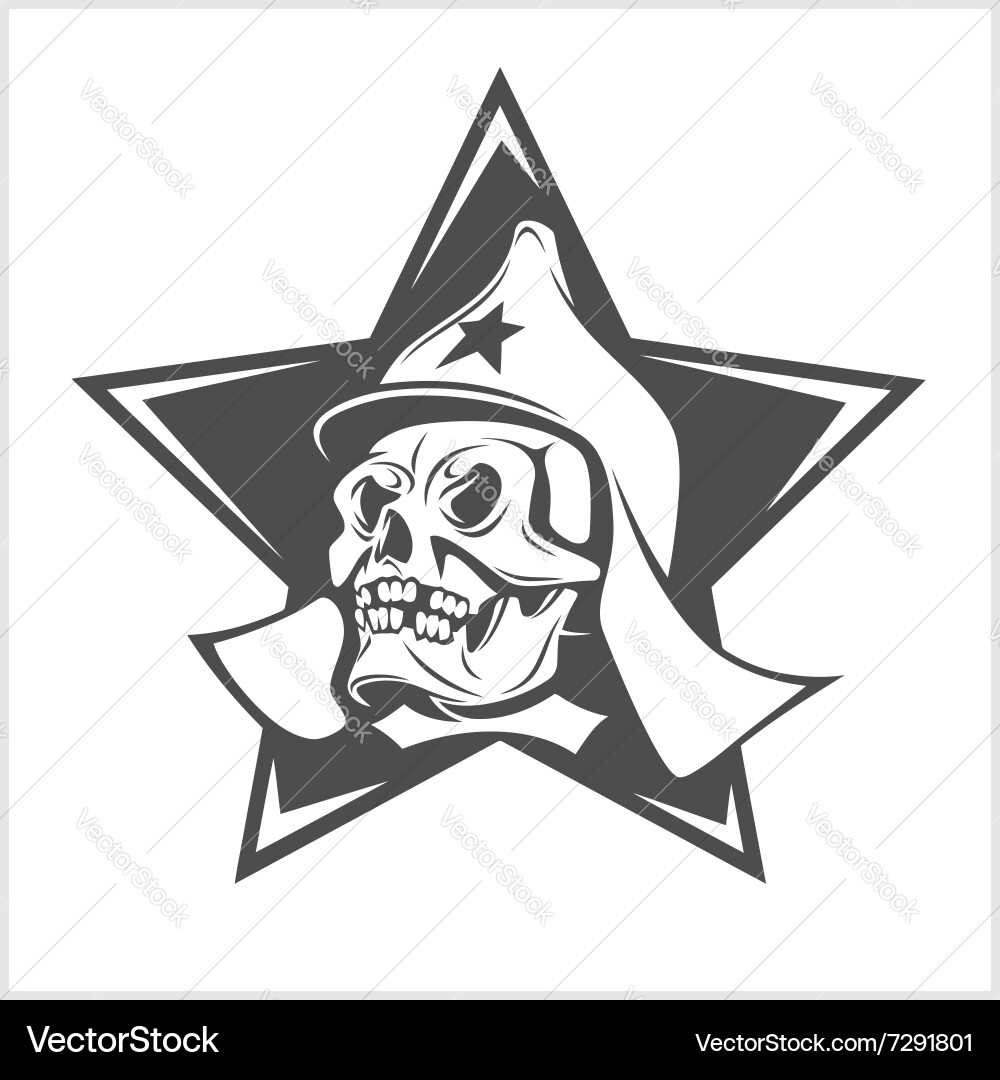 Soviet Star and USSR Skull Emblem Royalty Free Vector Image