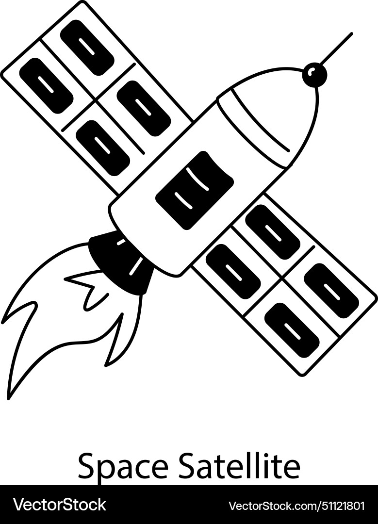 Space satellite Royalty Free Vector Image - VectorStock