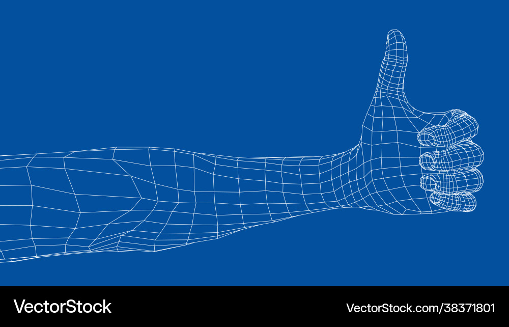 Thumb up hand sign Royalty Free Vector Image - VectorStock