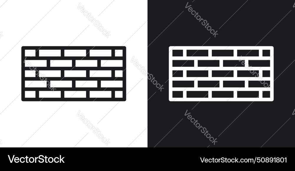 Wall icon set brick and concrete symbol fire Vector Image