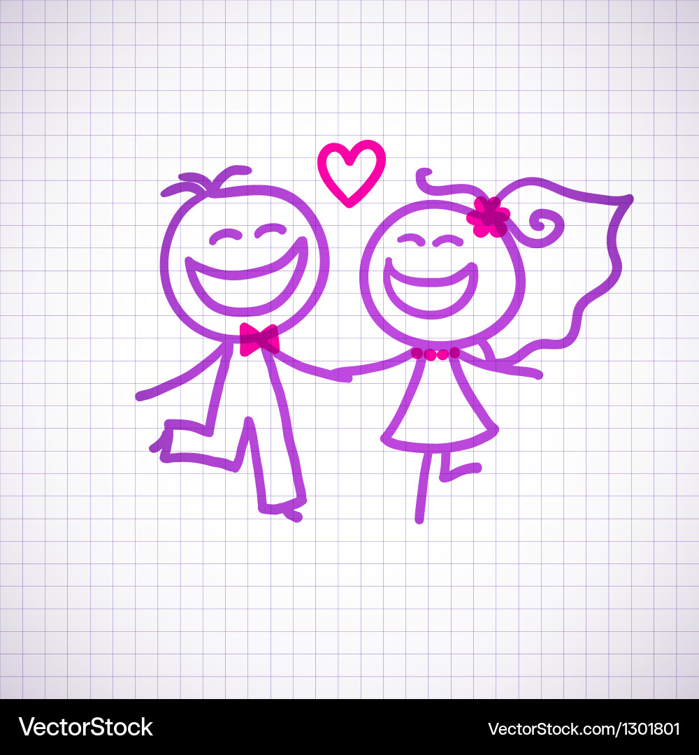 Wedding couple Royalty Free Vector Image - VectorStock