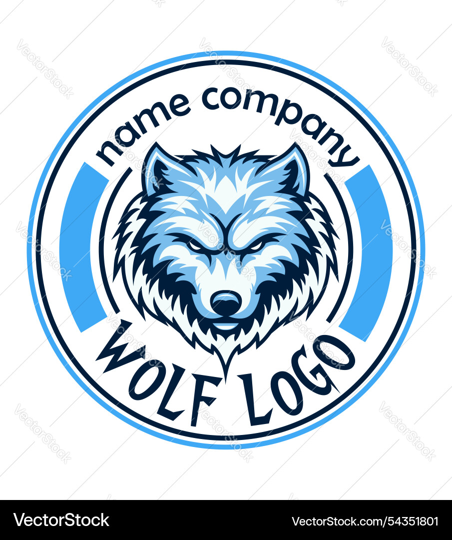 Wolf logo creative and original for your business Vector Image