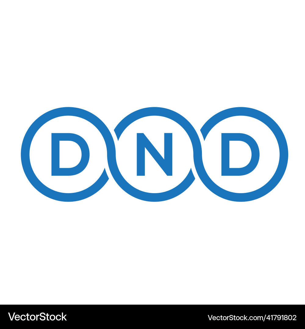 DND Letter Logo - Minimalist Style Royalty Free Vector Image