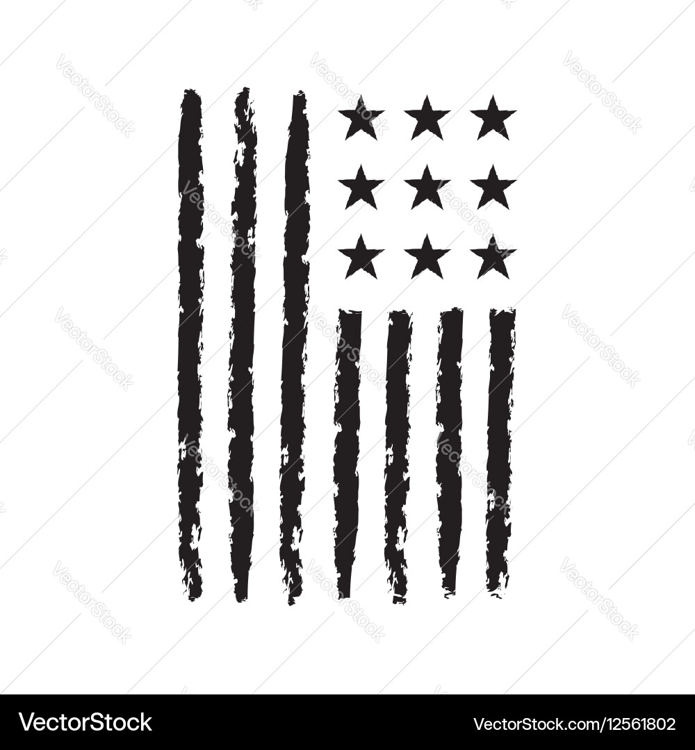 Grunge American Flag Symbol Royalty Free Vector Image