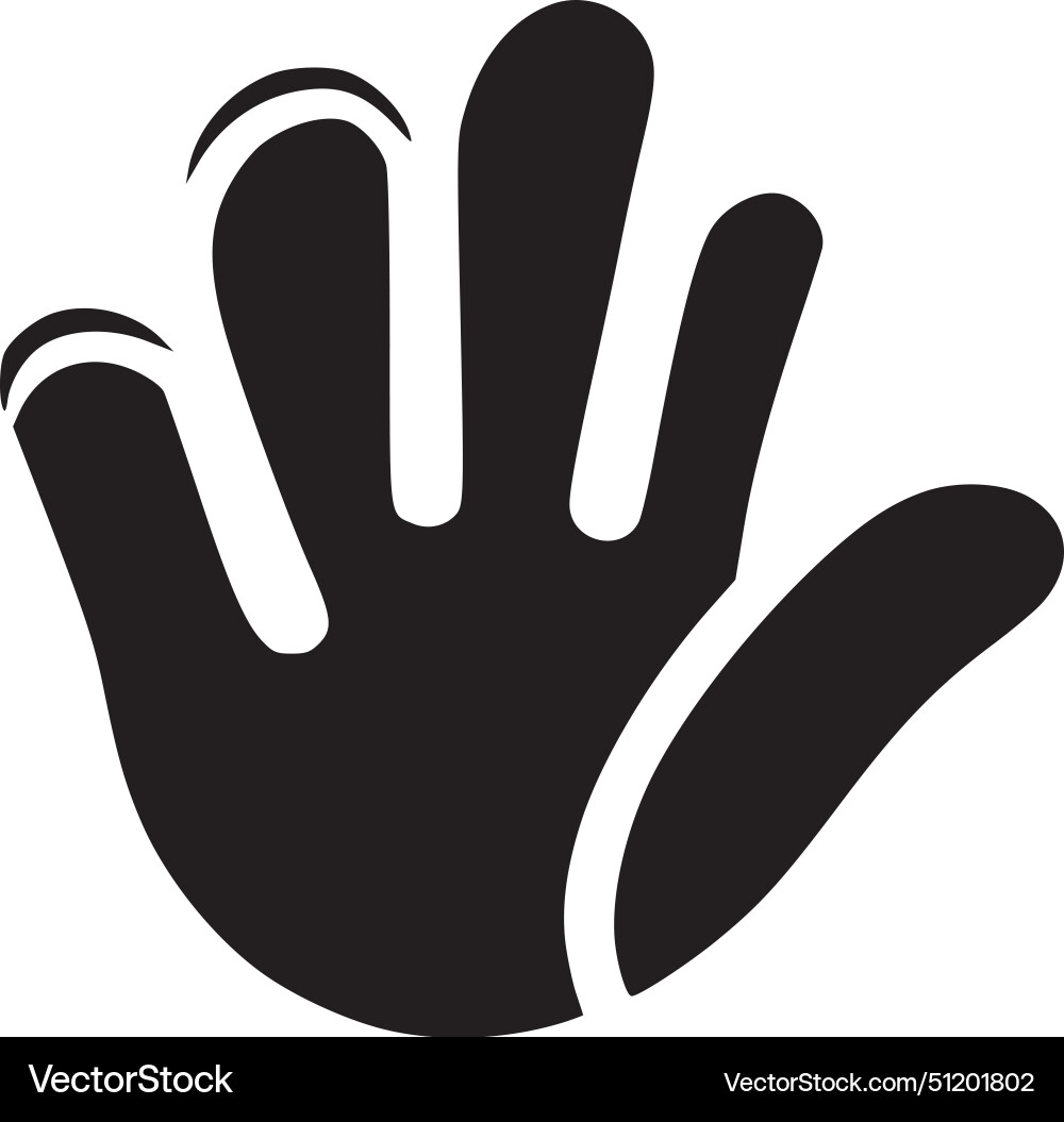 Hand - black and white Royalty Free Vector Image