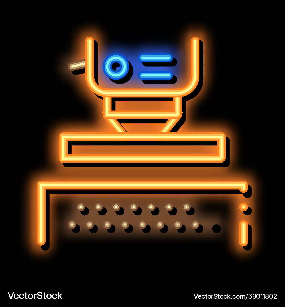 Industrial tool metallurgical neon glow icon Vector Image