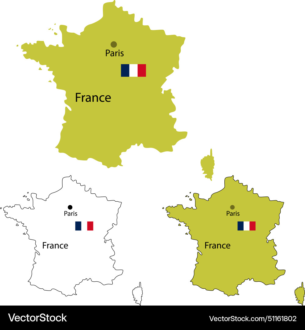 Map of france Royalty Free Vector Image - VectorStock