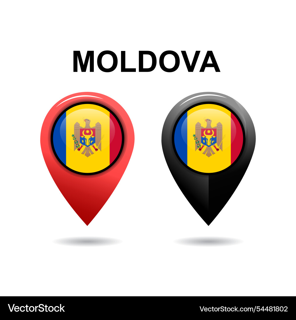 Moldova location icon flag Royalty Free Vector Image