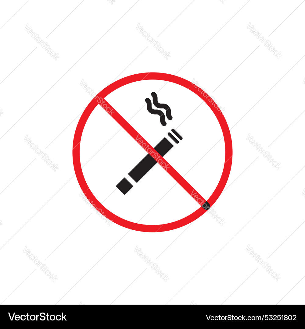 No smoking including electronic cigarettes sign Vector Image