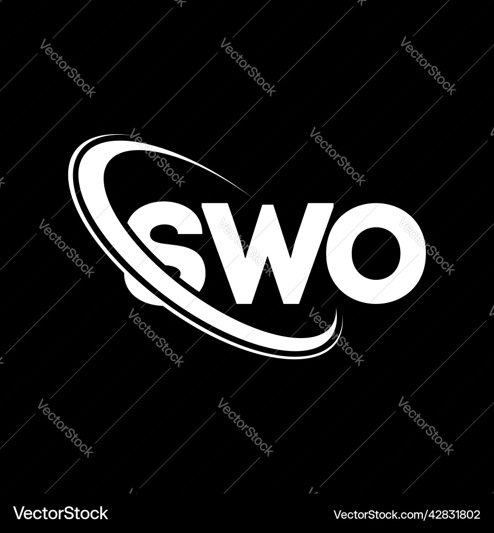 Swo logo letter design Royalty Free Vector Image