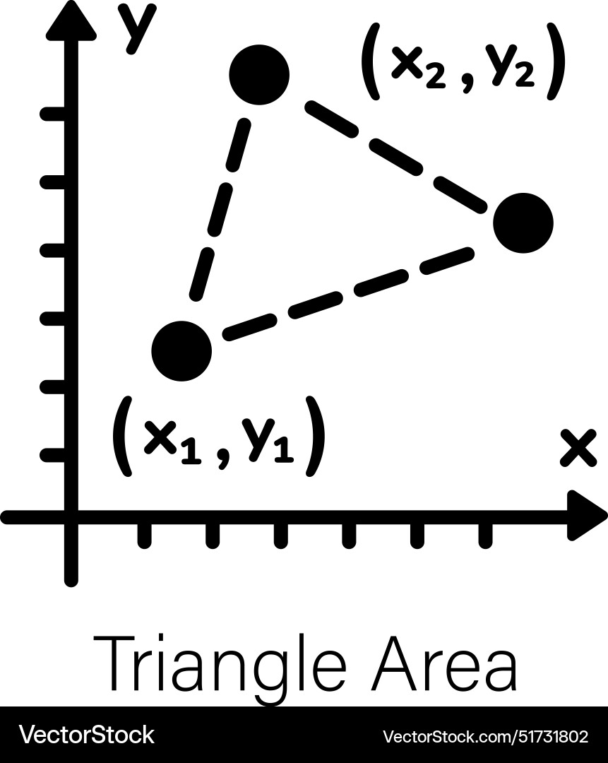Triangle area Royalty Free Vector Image - VectorStock