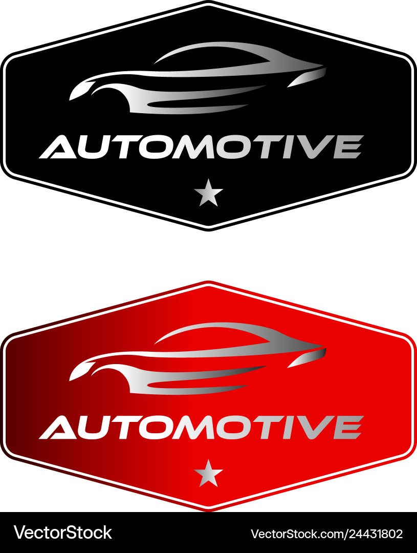Vintage classic automotive logo designs Royalty Free Vector