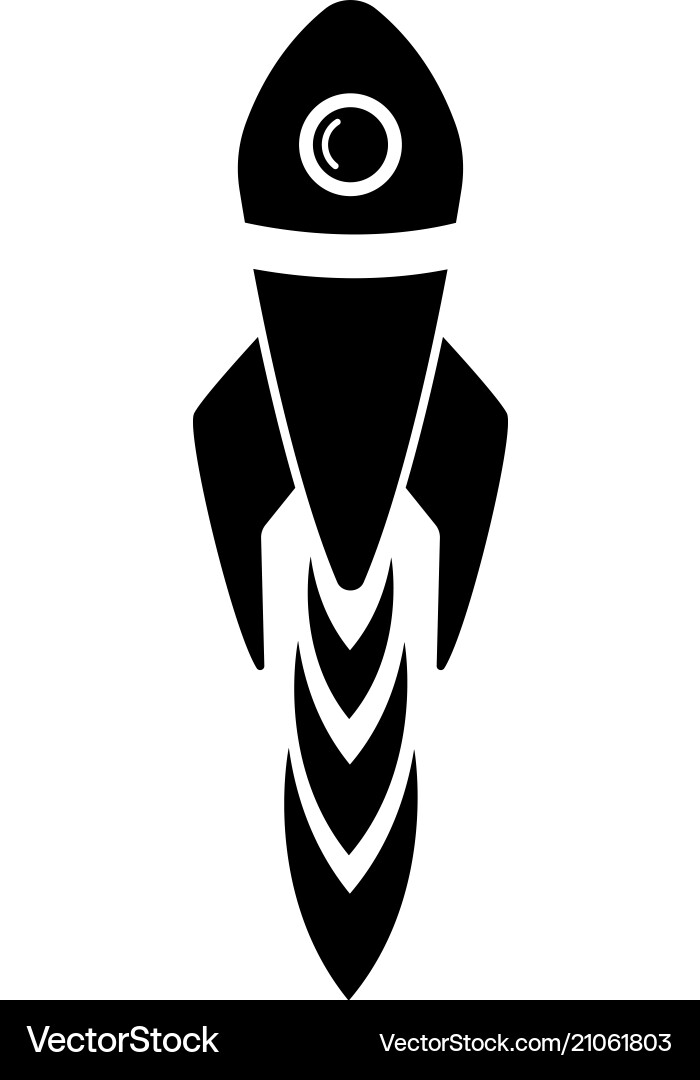 Isolated spaceship logo Royalty Free Vector Image