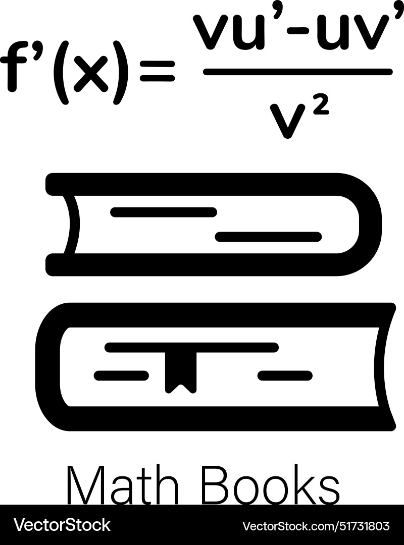 Math books Royalty Free Vector Image - VectorStock