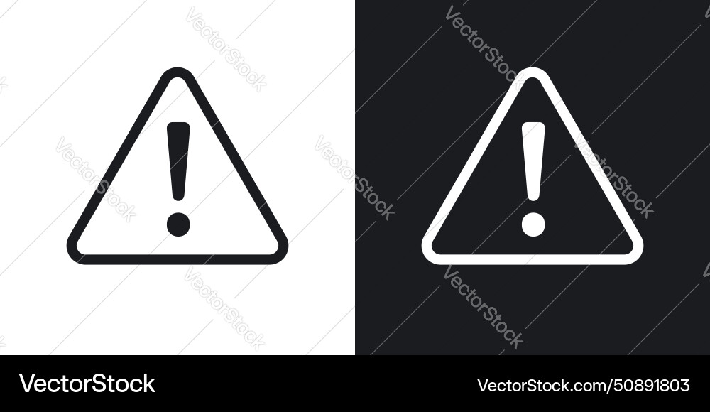 Warning attention sign icon set general alert Vector Image