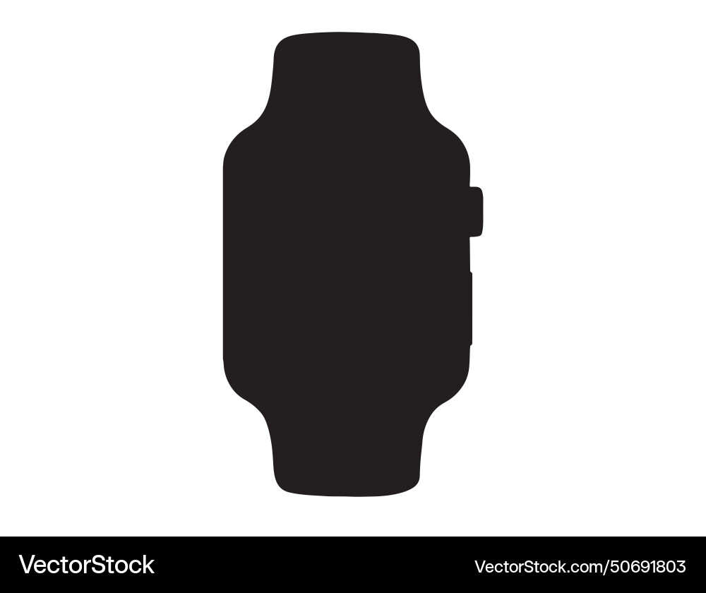 Watch silhouette art Royalty Free Vector Image