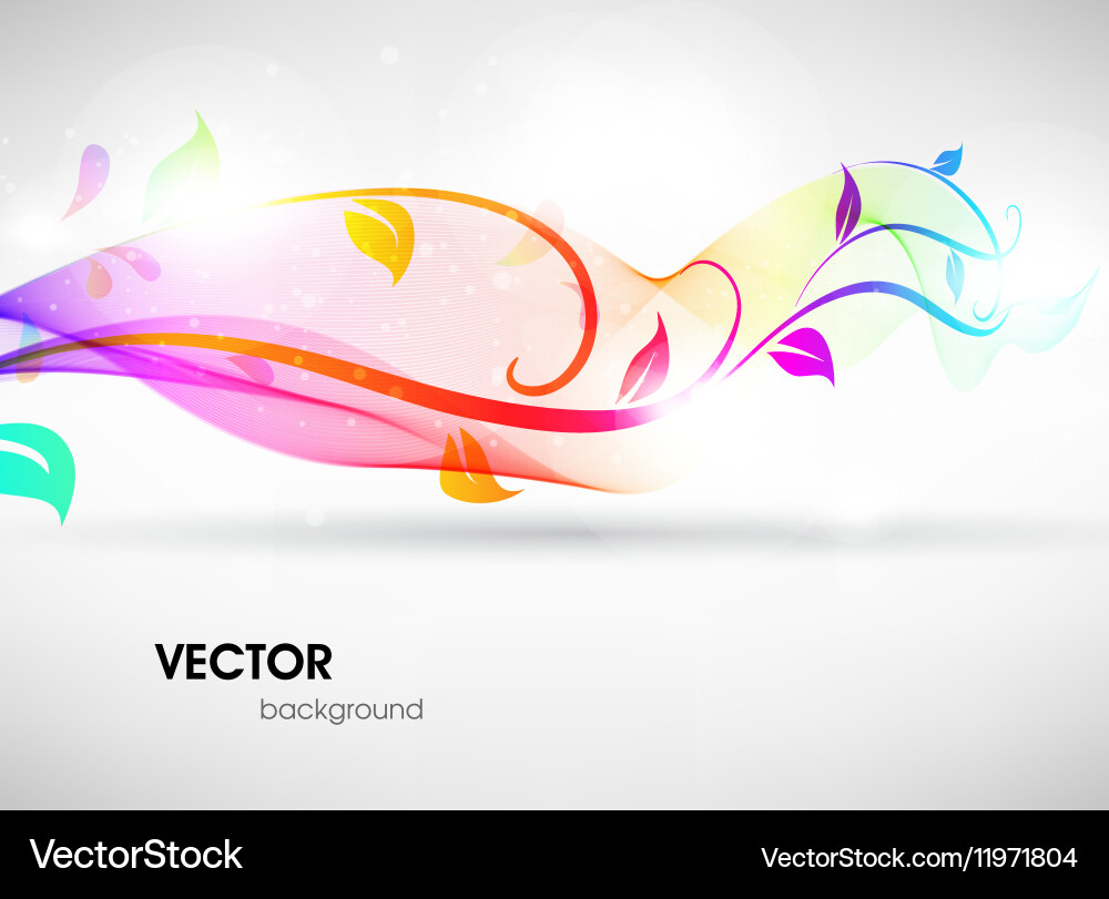 Abstract Floral Swirl Background Royalty Free Vector Image