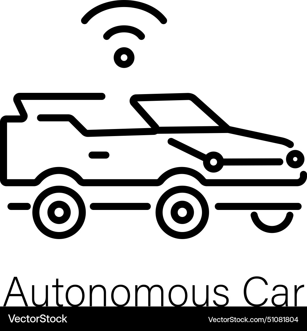 Autonomous car Royalty Free Vector Image - VectorStock
