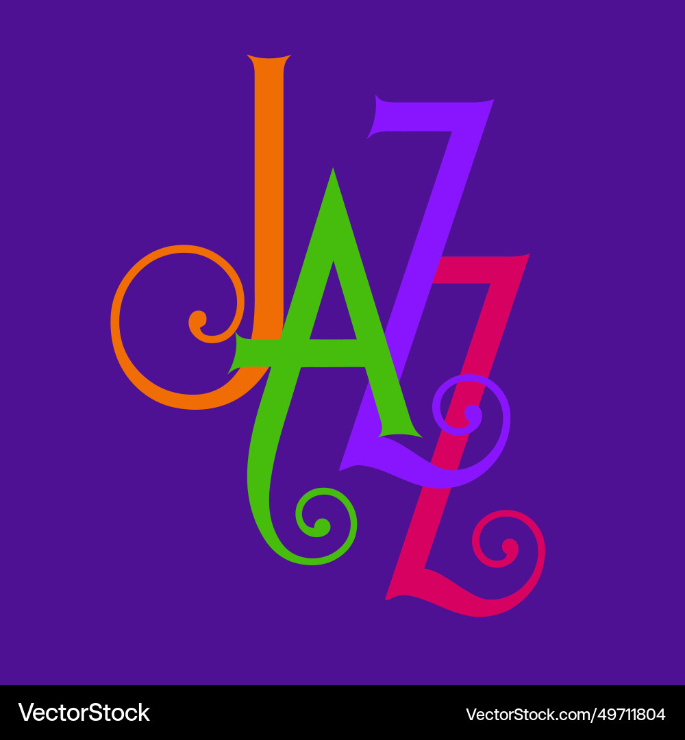 Retro jazz abstract on violet Royalty Free Vector Image