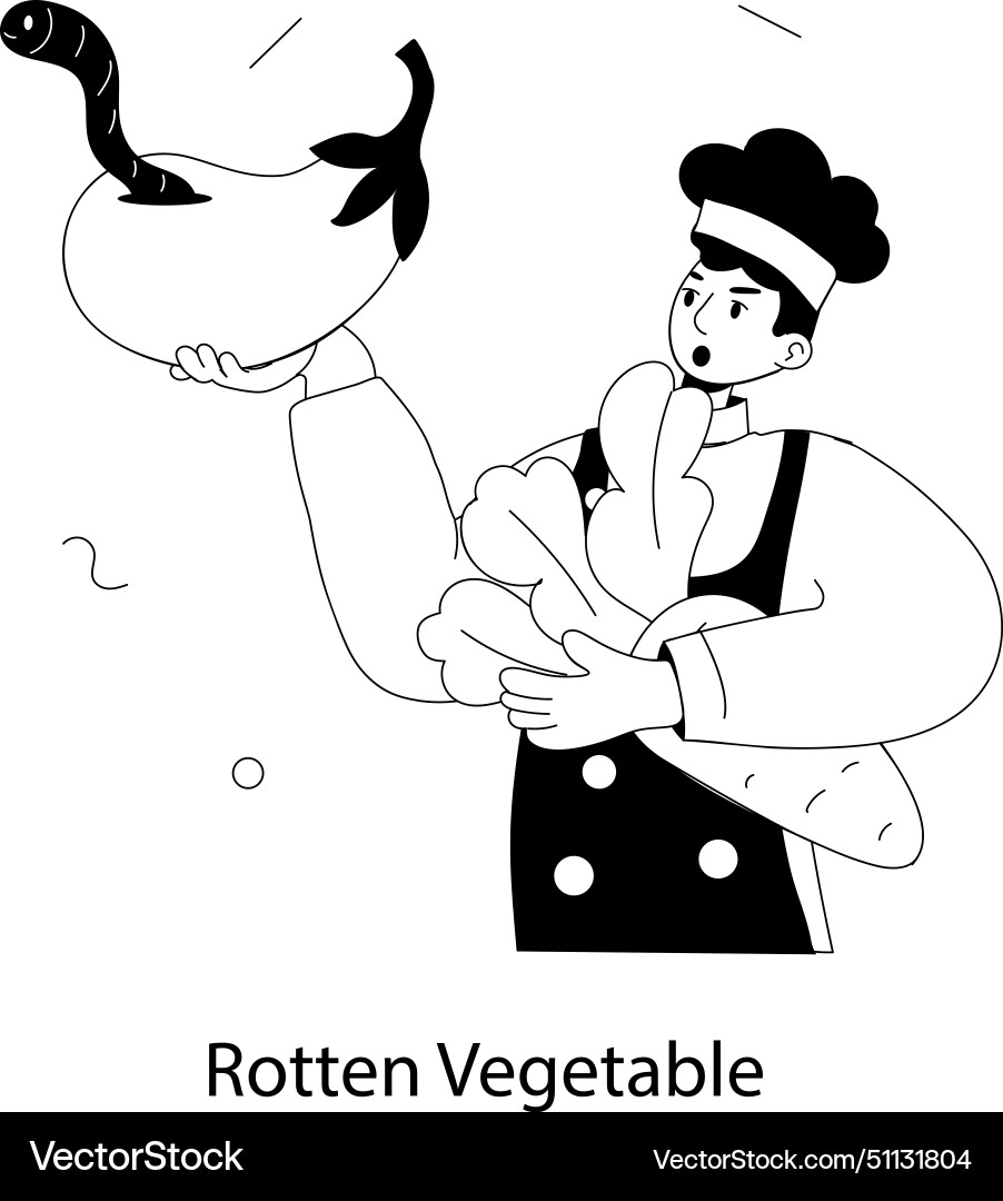 Rotten vegetable Royalty Free Vector Image - VectorStock