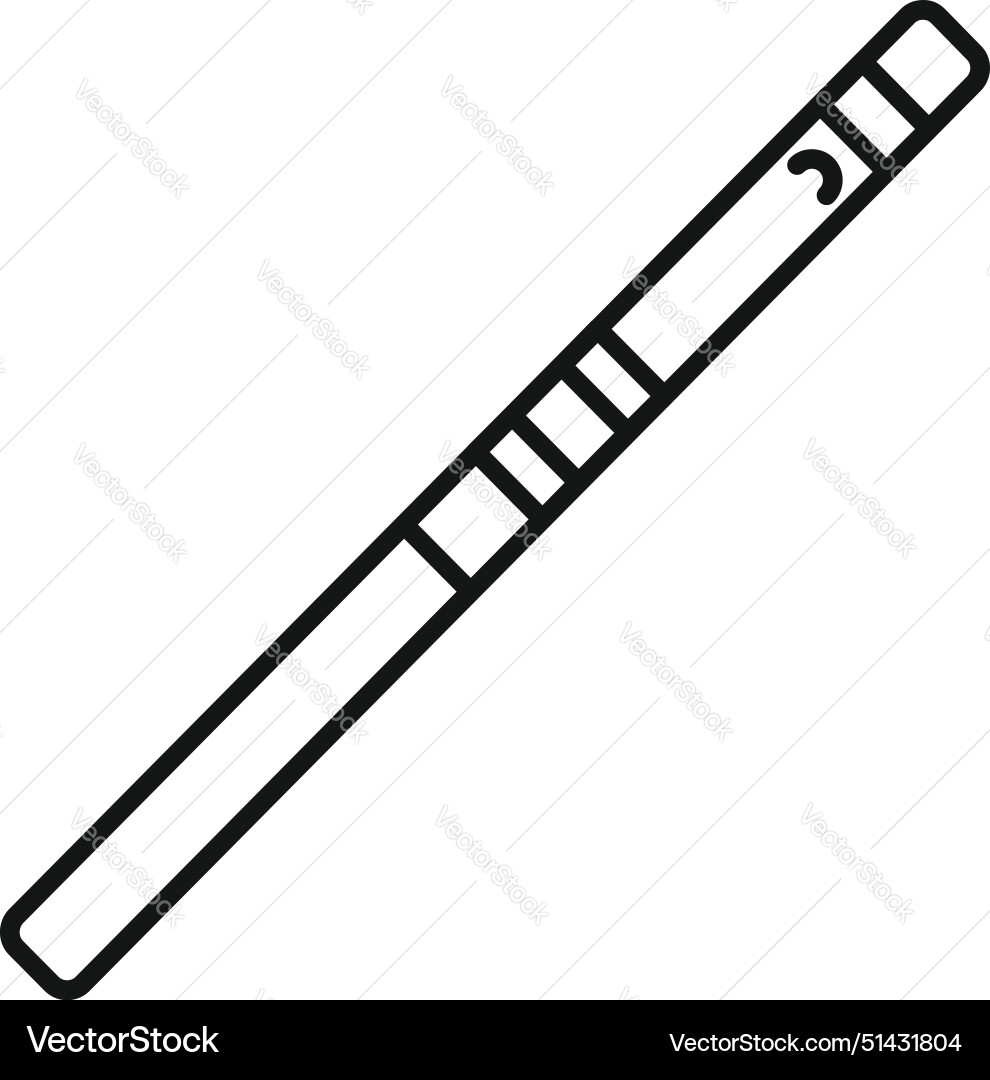Simple flute line icon Royalty Free Vector Image