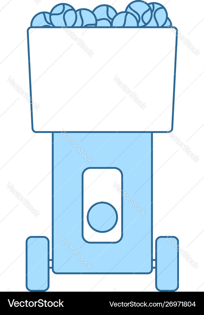 Tennis serve ball machine icon Royalty Free Vector Image