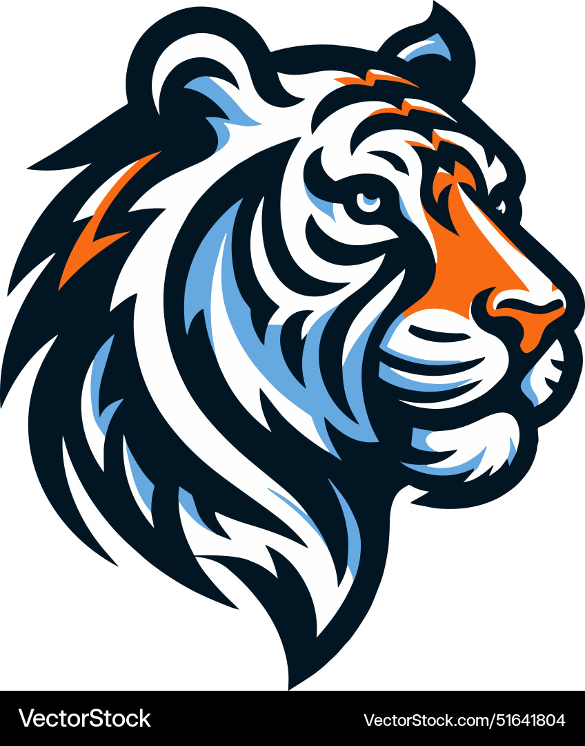 Tiger mascot icon Royalty Free Vector Image - VectorStock