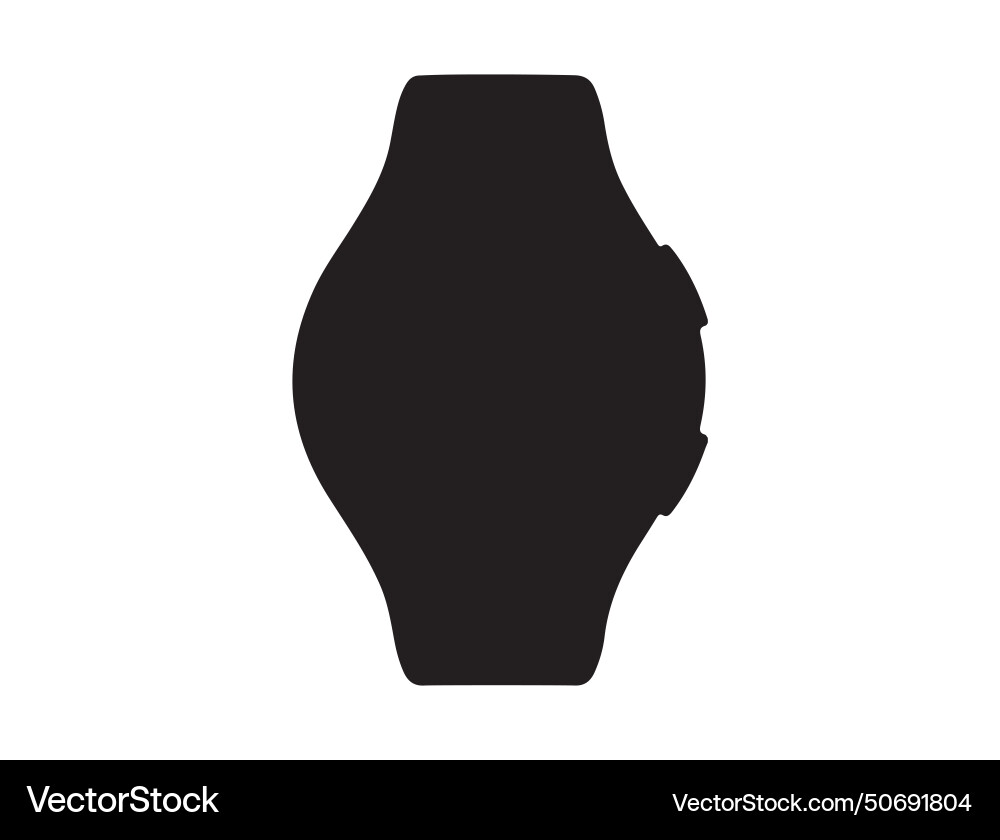 Watch silhouette art Royalty Free Vector Image