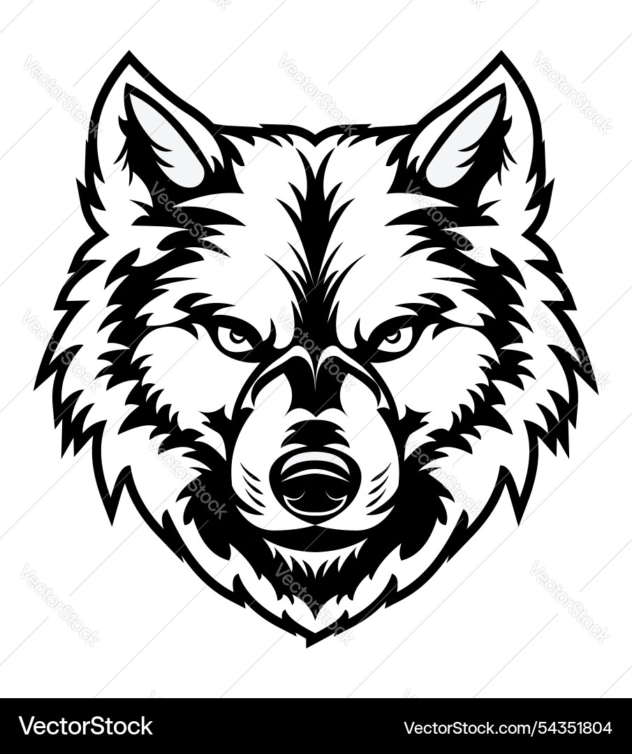 Wolf logo creative and original for your business Vector Image