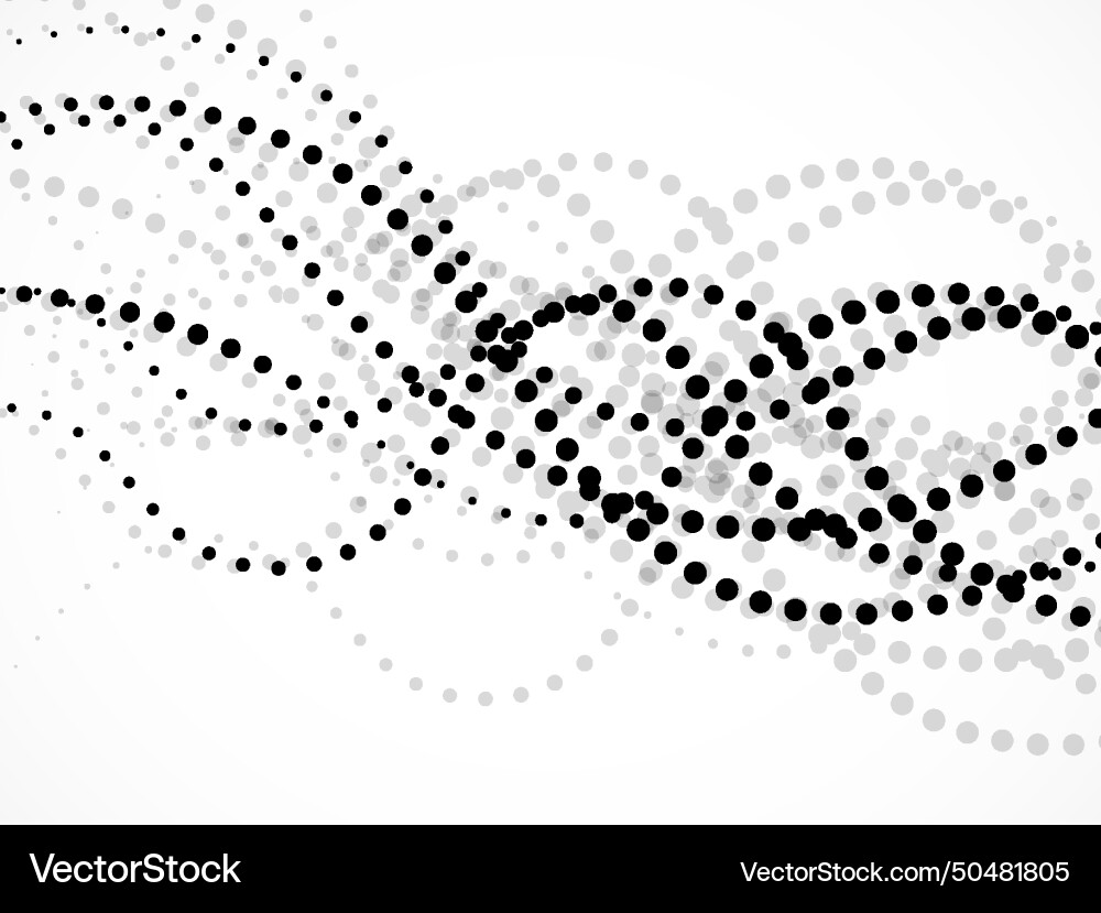 Abstract background of smooth dotted lines Vector Image