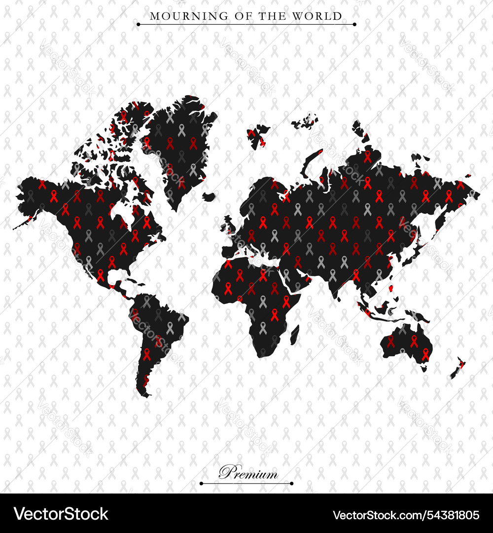 Awareness ribbon element design mourning sign Vector Image