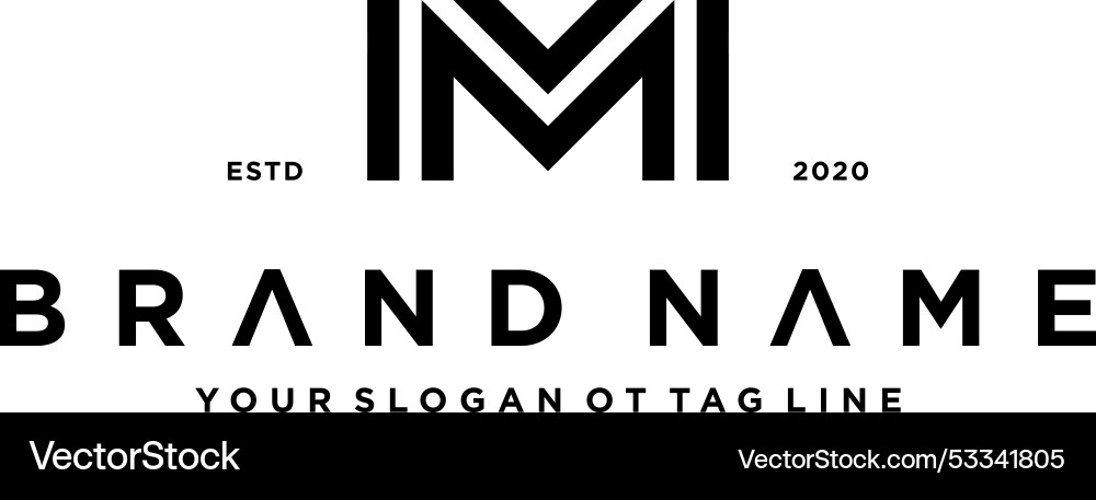 Creative letter imi logo design concept Royalty Free Vector