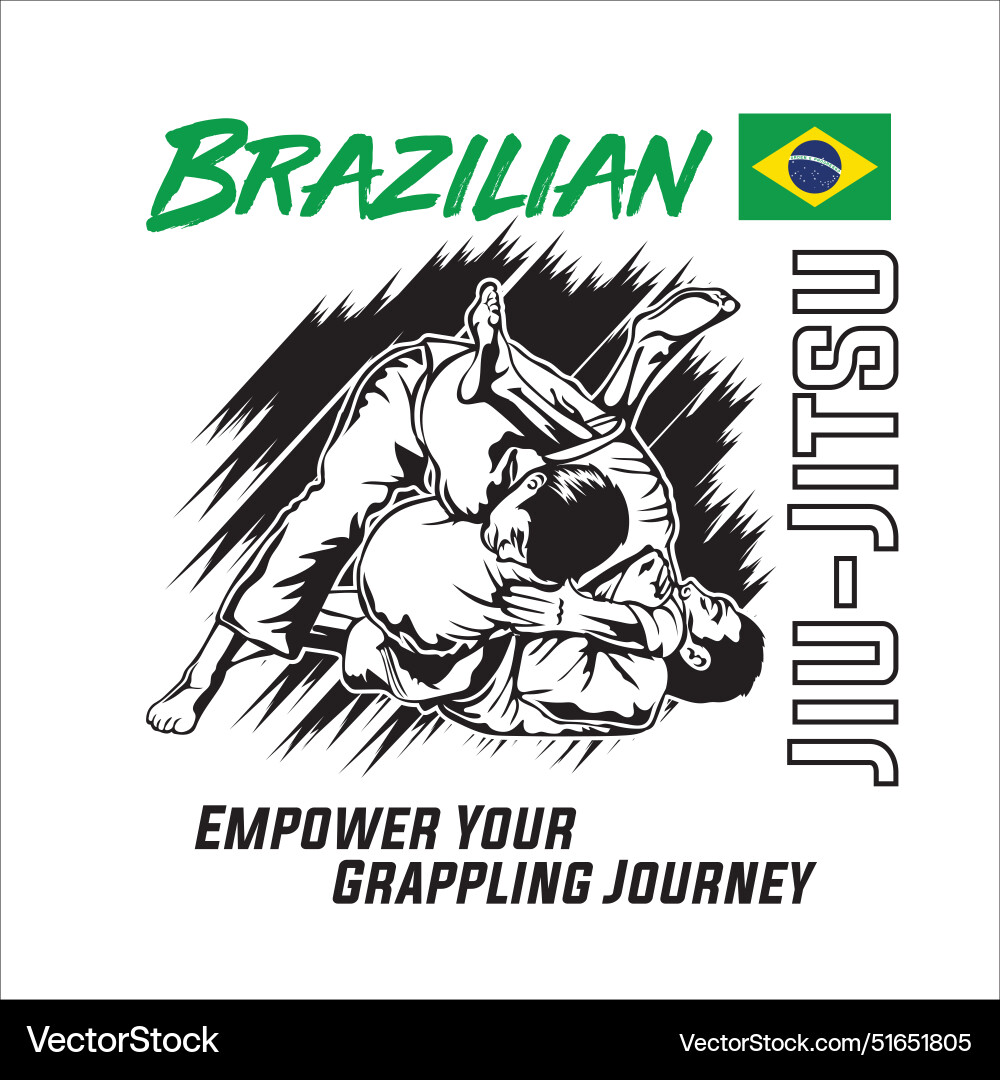 Jiu-jitsu martial art Royalty Free Vector Image